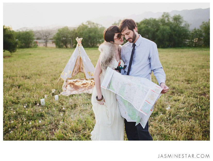 Ojai Wedding Photos in a Teepee - Jasmine Star