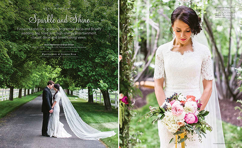 Featured : Utah Bride+Groom Magazine - Jasmine Star