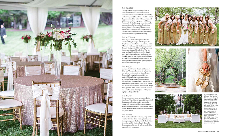 Featured : Utah Bride+Groom Magazine - Jasmine Star