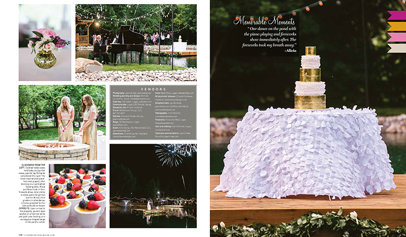 Featured : Utah Bride+Groom Magazine - Jasmine Star