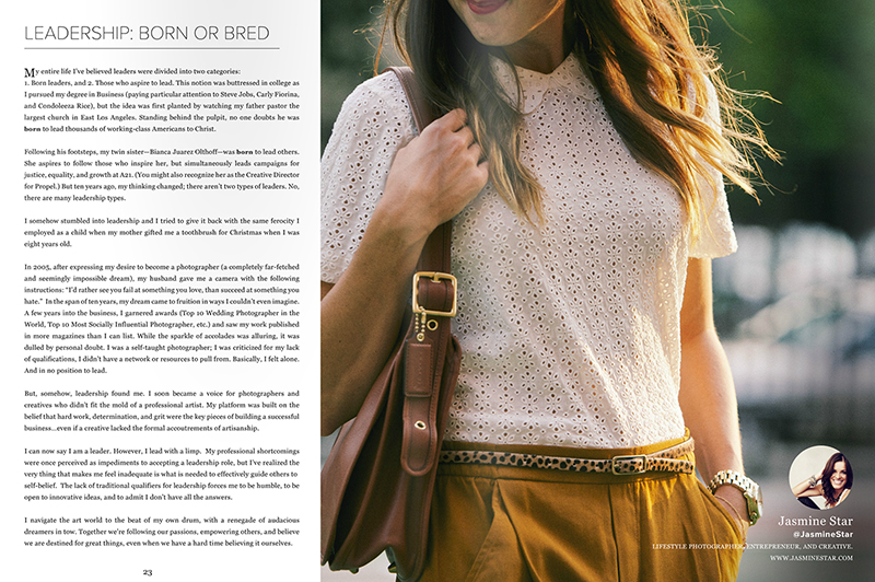 Featured : Propel Magazine - Jasmine Star