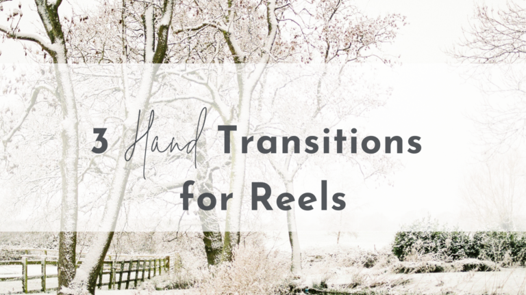 3 Easy Hand Transitions for Reels - Jasmine Star